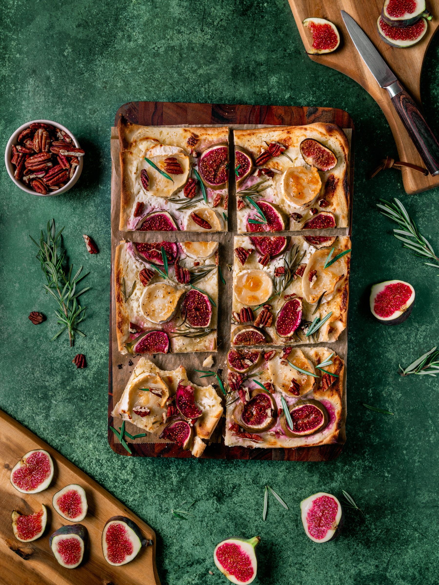 Easy Flammkuchen with Figs and Cheese - Romandian Masala
